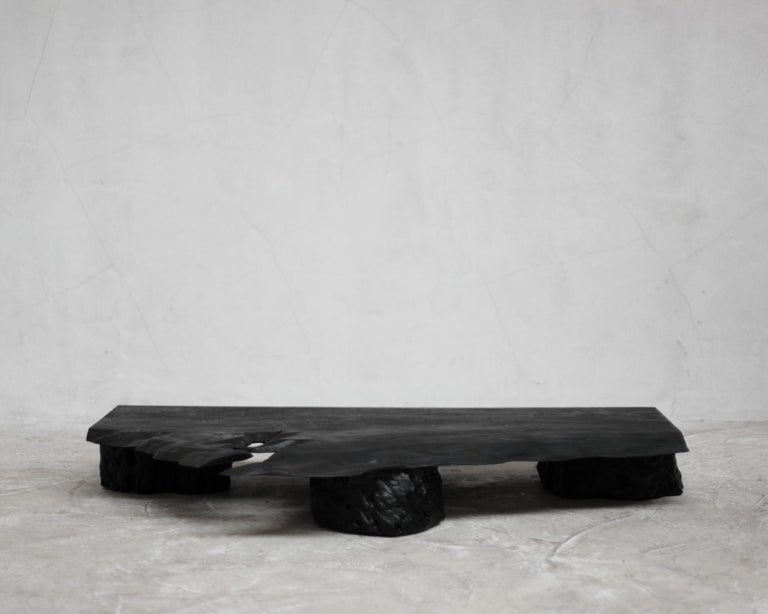 Large Primitive Gnarly Charred Cedar Japanese Coffee Table Wabi Sabi at ...