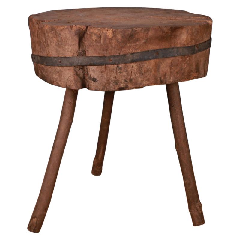 Large Primitive Lamp Table at 1stDibs