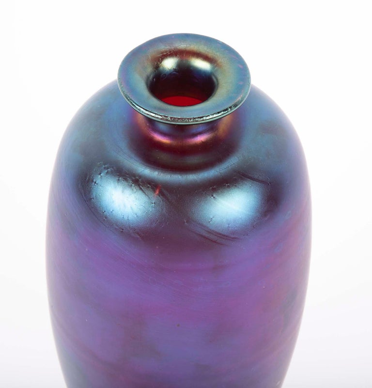 Large Purple and Iridescent Glass Vase by Loetz at 1stDibs | large ...