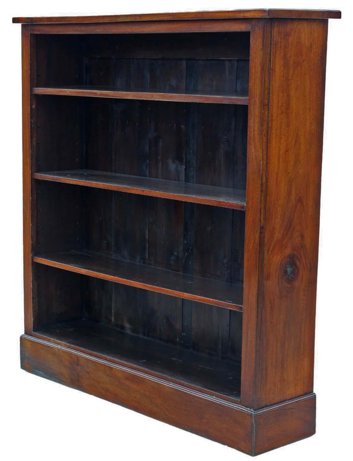 Large Quality Antique Mahogany Adjustable Bookcase - Circa 1900 For ...
