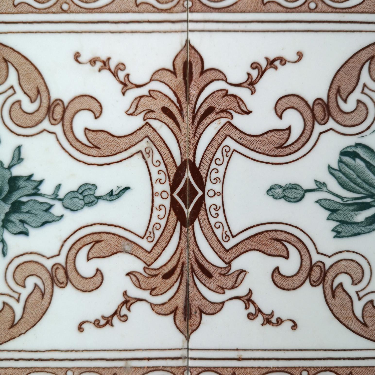 Large Quantity Glazed Antique Tiles For Sale at 1stDibs