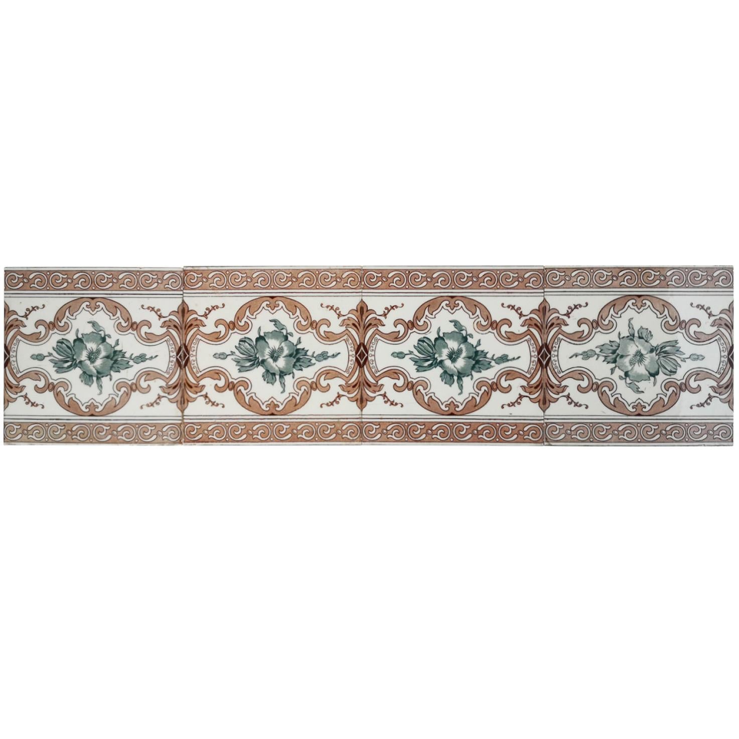 Large Quantity Glazed Antique Tiles For Sale at 1stDibs