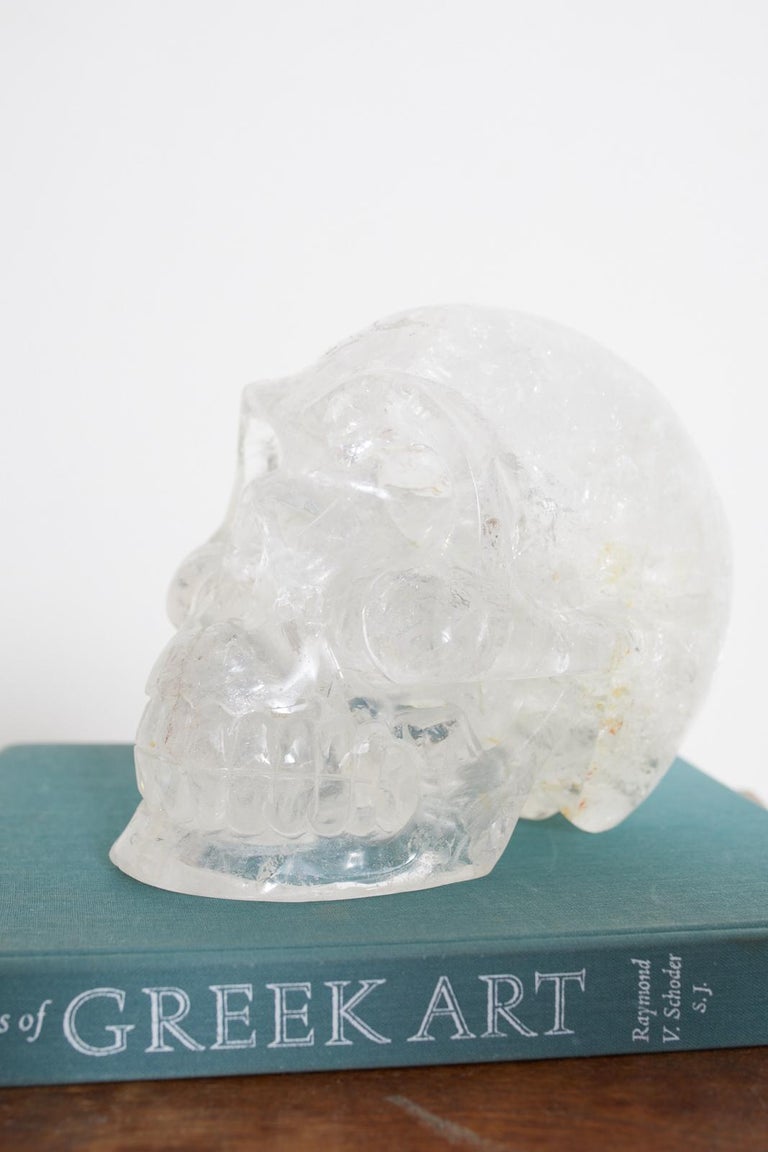 Large Quartz Rock Crystal Skull Sculpture at 1stDibs