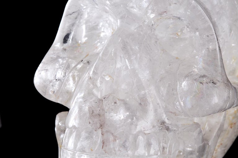 Large Quartz Rock Crystal Skull Sculpture at 1stDibs