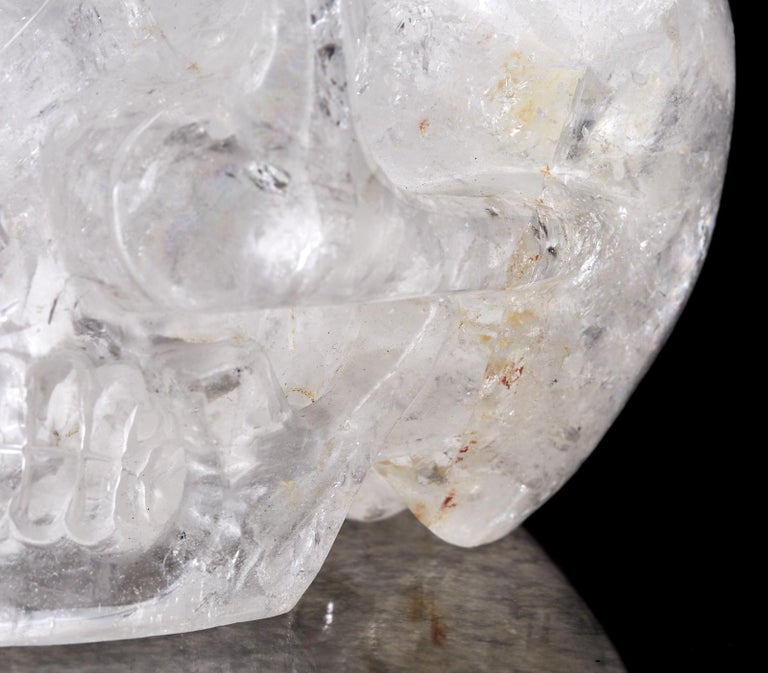 Large Quartz Rock Crystal Skull Sculpture at 1stDibs
