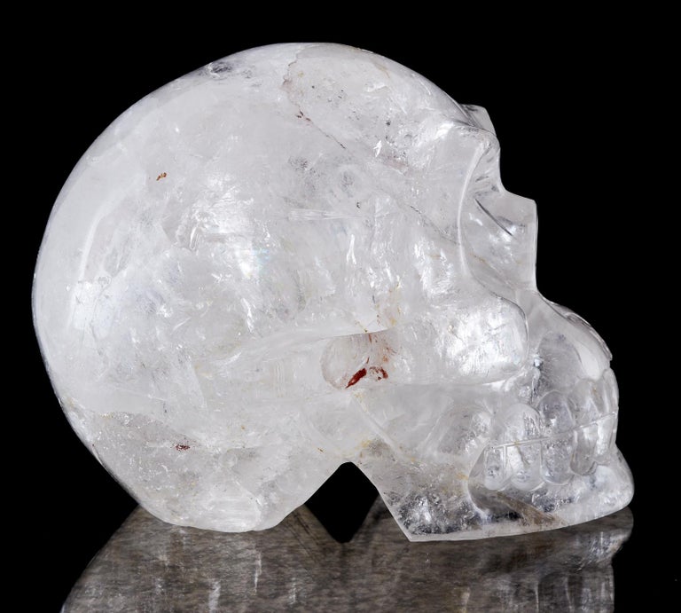 Large Quartz Rock Crystal Skull Sculpture at 1stDibs