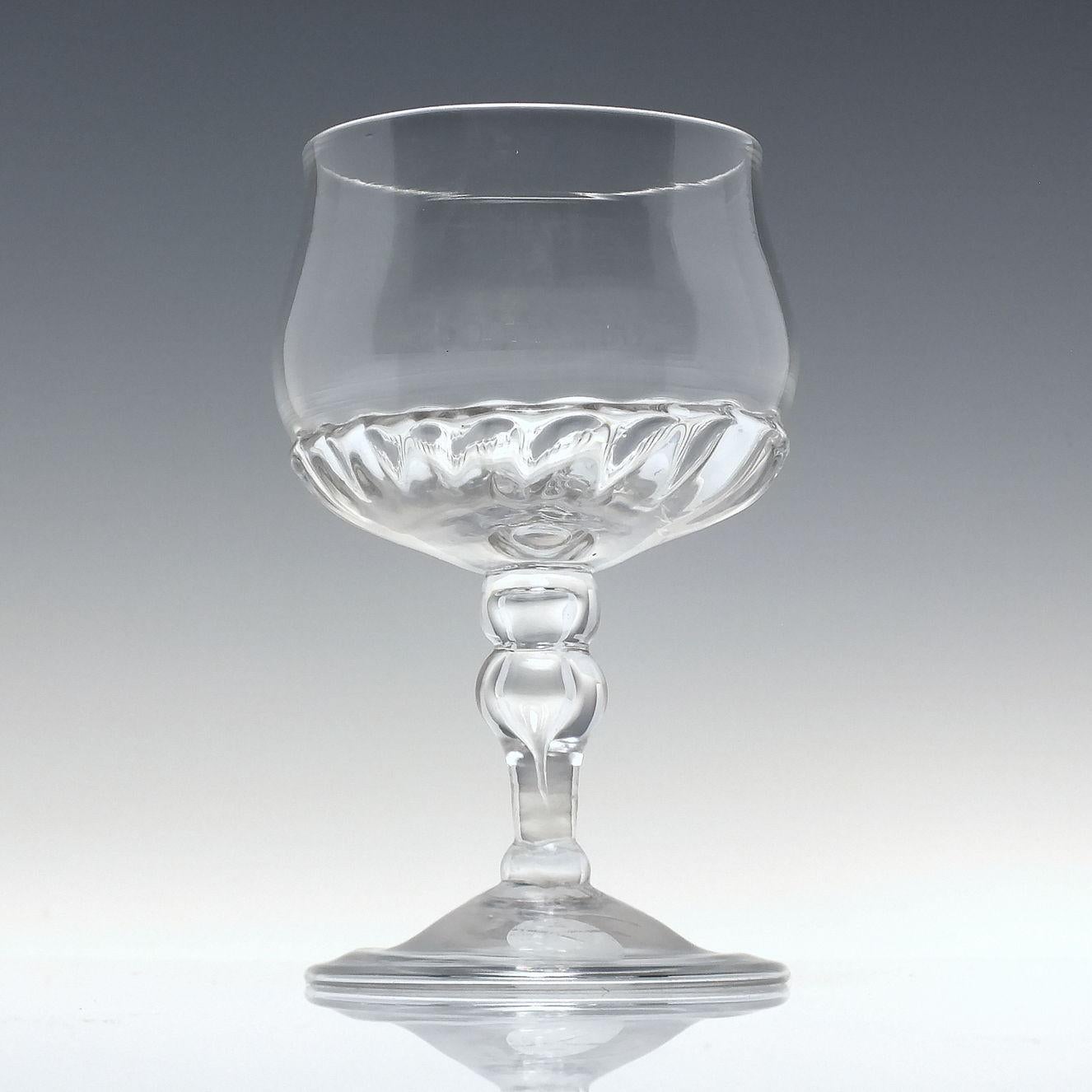 Large Queen Ann Baluster Mead Glass, circa 1710 For Sale at 1stDibs