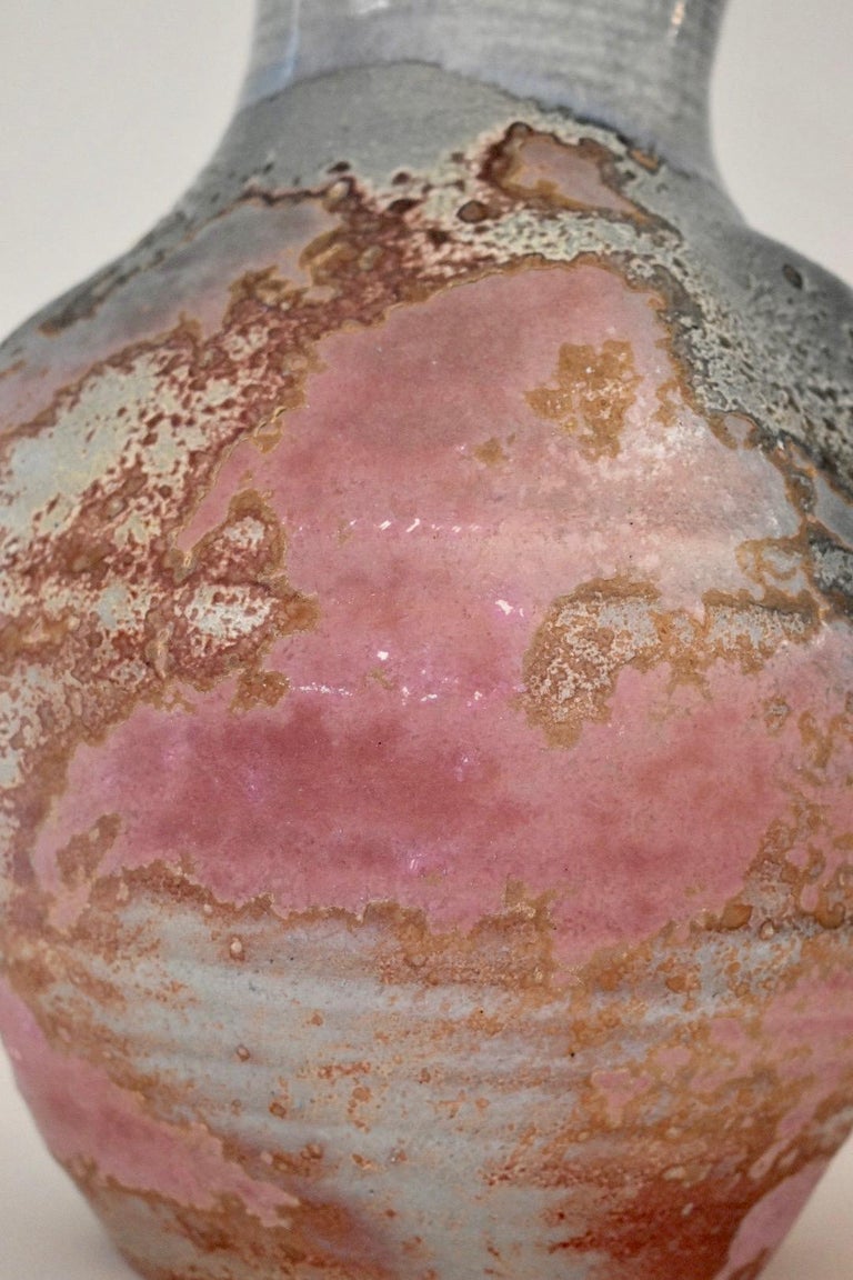 Large Raku Fired Abstract Pottery Vase by American Potter Tony Evans at ...