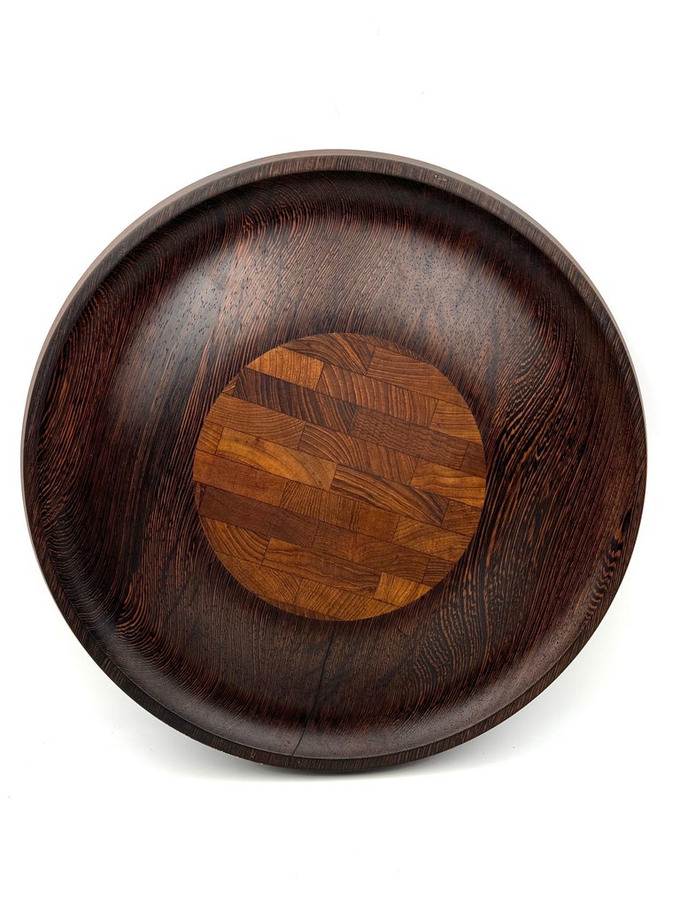 Large Rare Dansk Rare Woods Wenge and Butcher Block Tray by Jens ...