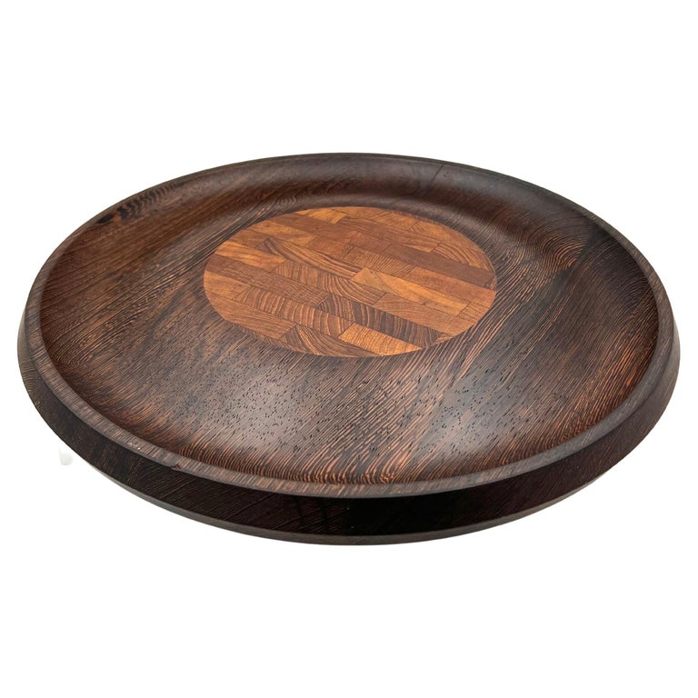 Large Rare Dansk Rare Woods Wenge and Butcher Block Tray by Jens ...