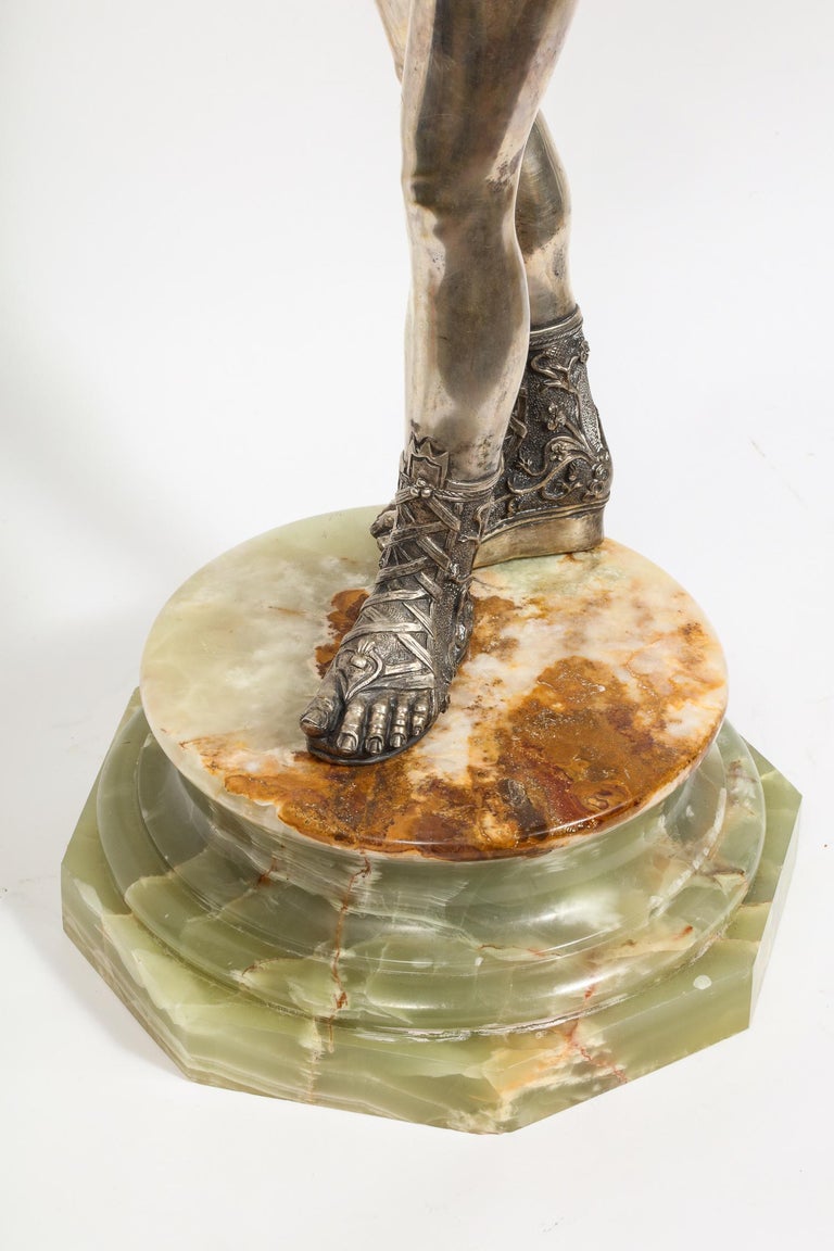 Large Rare Italian Silver Figure Statue of Narcissus, after the Antique ...