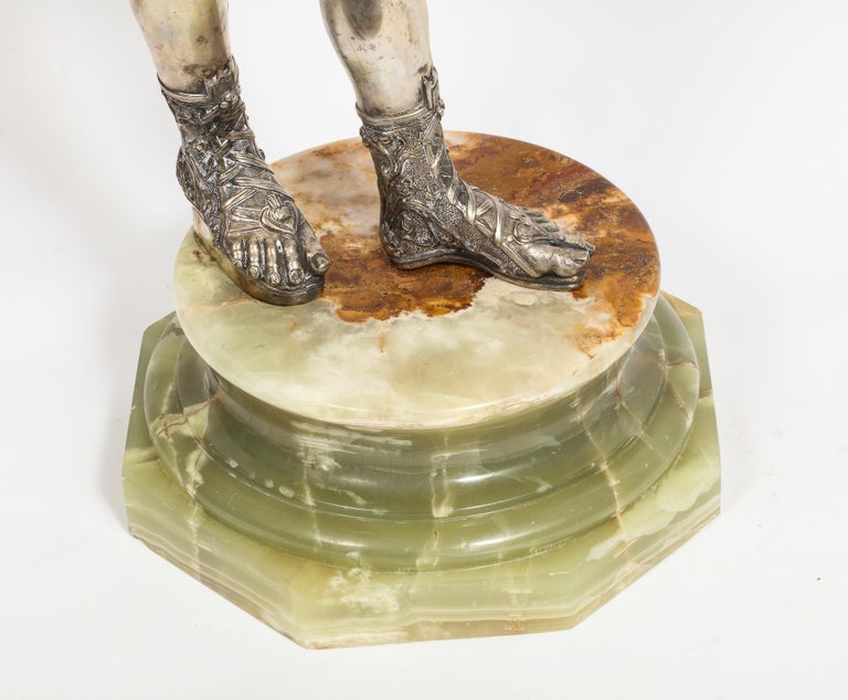 Large Rare Italian Silver Figure Statue of Narcissus, after the Antique ...