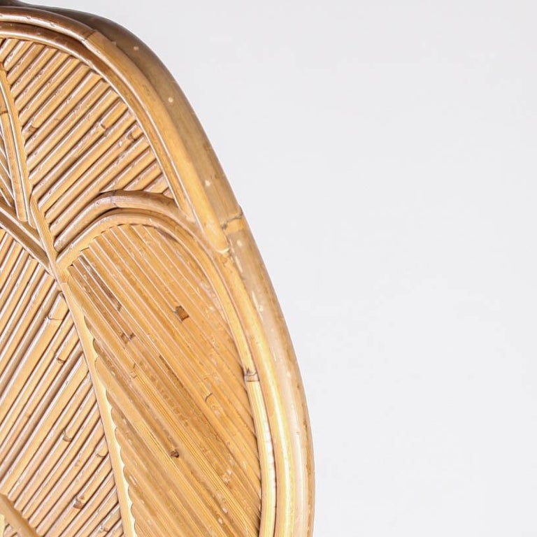 Large Rattan Wall Mirror For Sale at 1stDibs