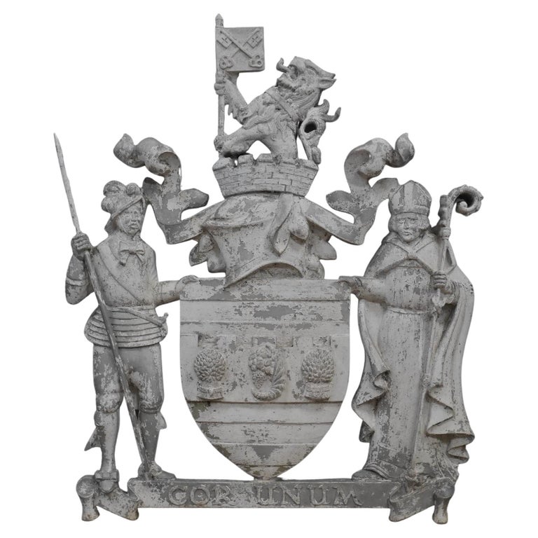 Large Reclaimed Armorial Coat of Arms at 1stDibs