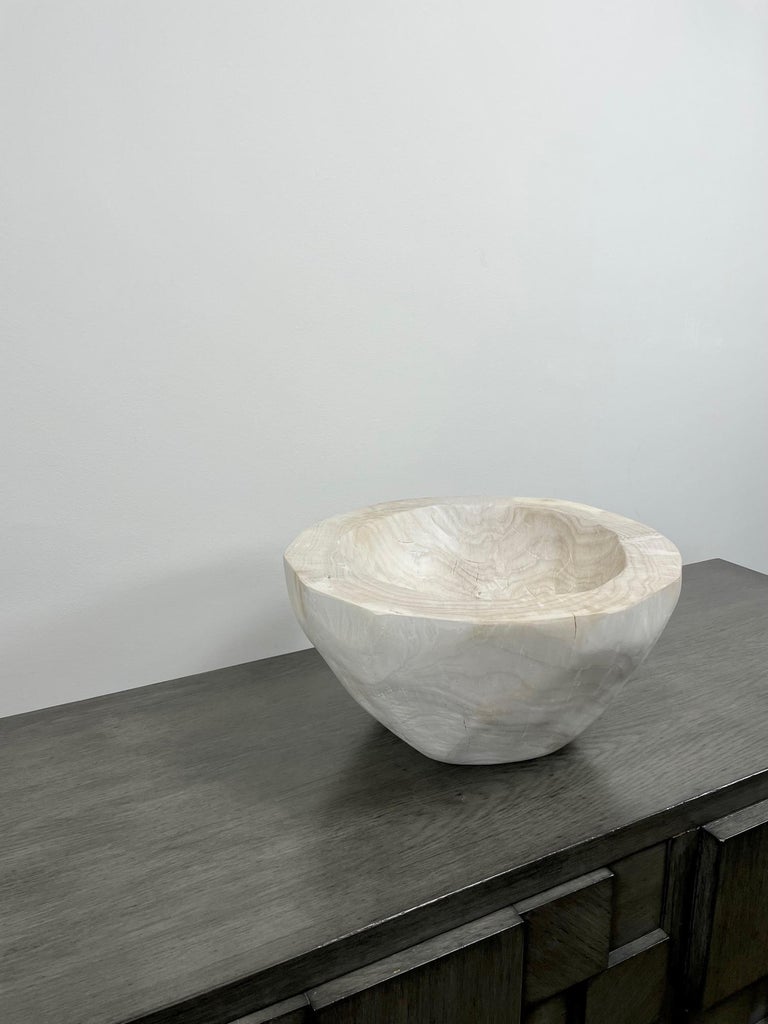 Large Reclaimed Organic Wood Bowl For Sale at 1stDibs