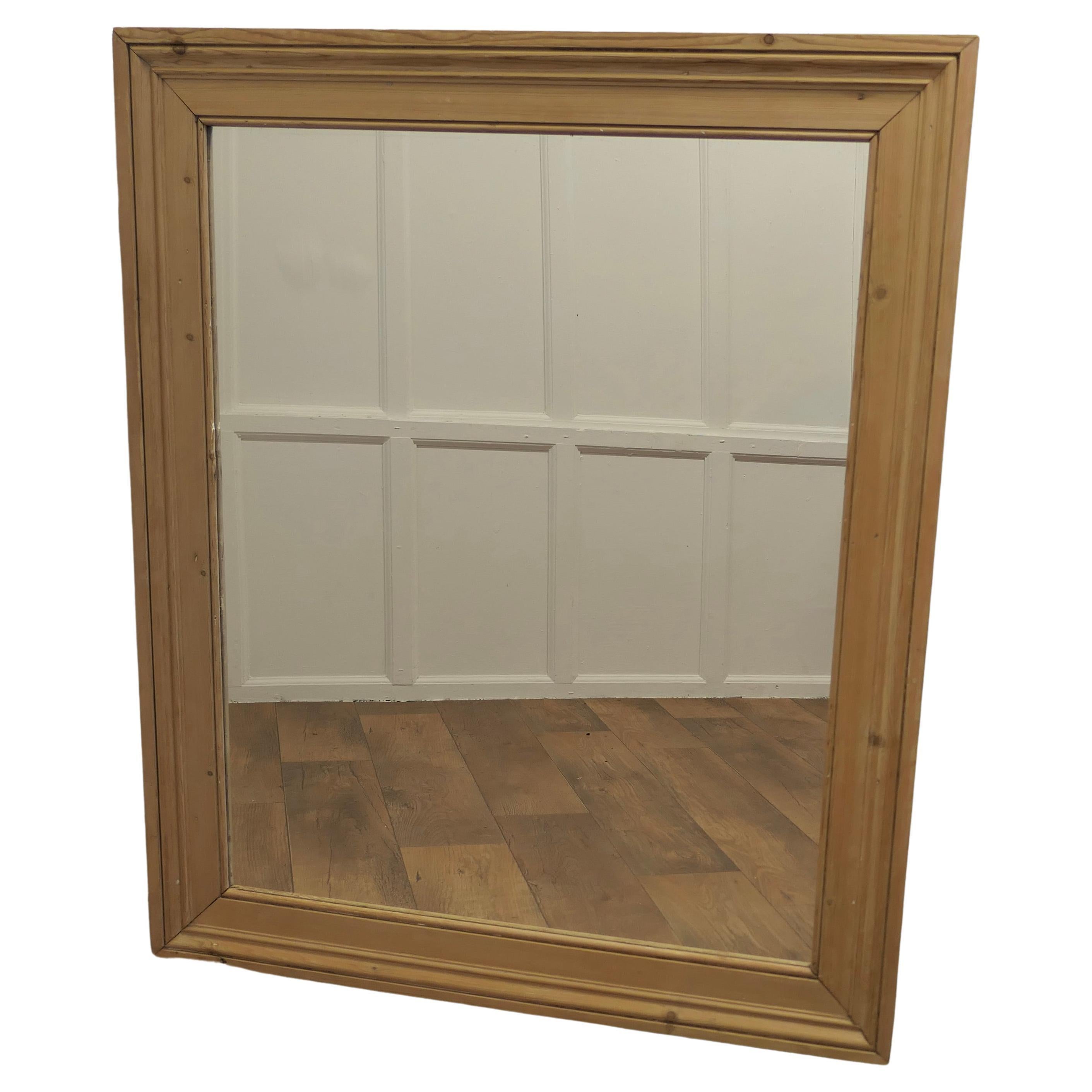 Large Reclaimed Pine Wall Mirror For Sale at 1stDibs