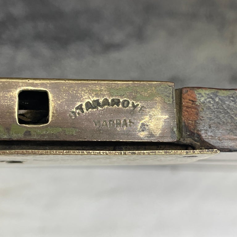 Large Rectangular Antique Wooden Campaign Box with Brass Hardware For ...