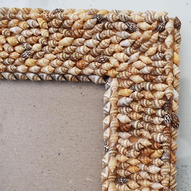 Large Rectangular Coastal Folk Art Sea Shell Encrusted Photo Frame For ...