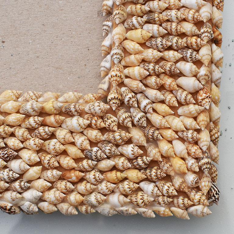 Large Rectangular Coastal Folk Art Sea Shell Encrusted Photo Frame For ...