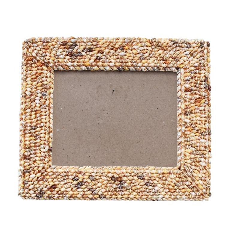 Large Rectangular Coastal Folk Art Sea Shell Encrusted Photo Frame For ...