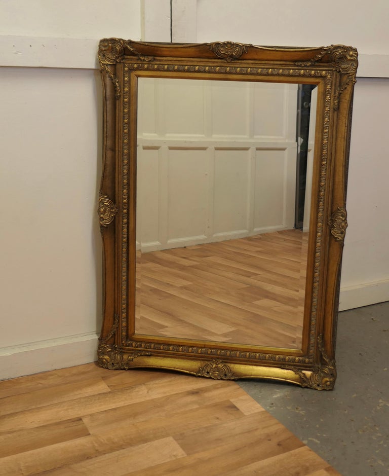 Large Rectangular Gilt Mirror at 1stDibs