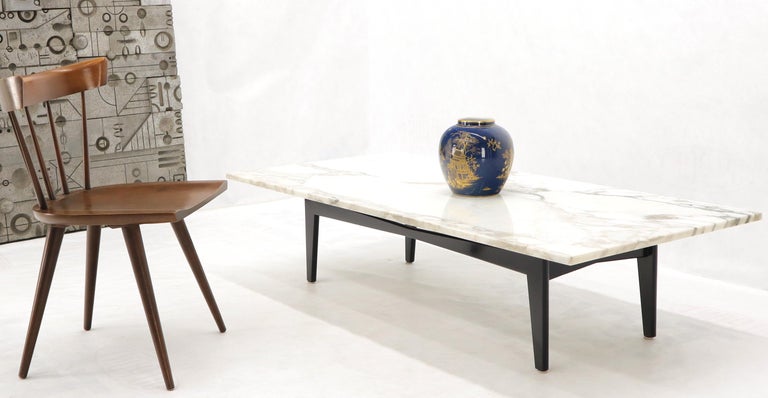 Large Rectangular Floating Marble Top Coffee Table at 1stDibs