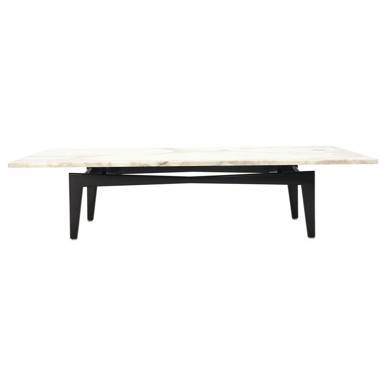 Large Rectangular Floating Marble Top Coffee Table at 1stDibs