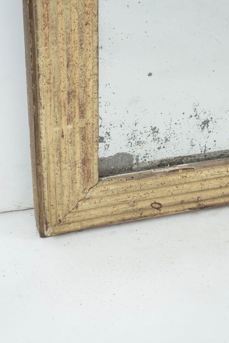 Large Rectangular-Shaped Fluted Giltwood Mirror For Sale at 1stDibs