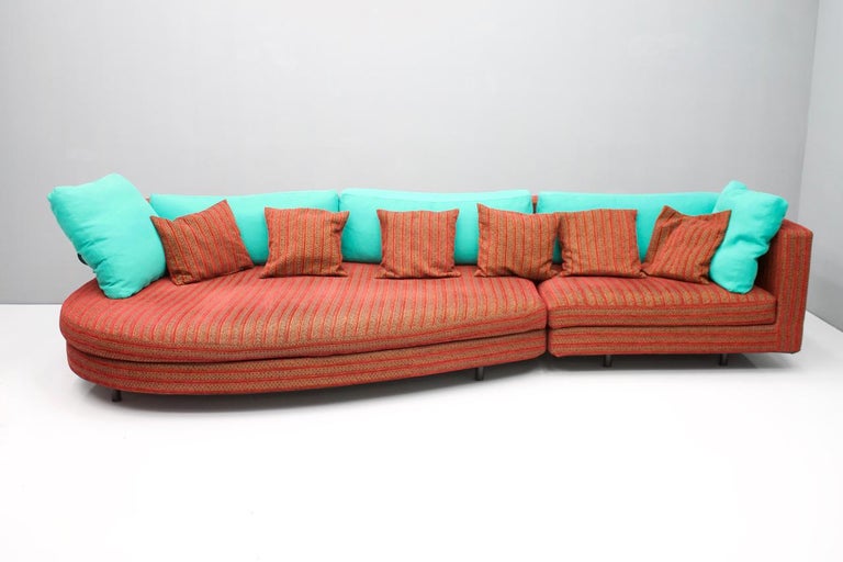 Large Red and Green Sofa 'Sity' by Antonio Citterio B and B Italia ...