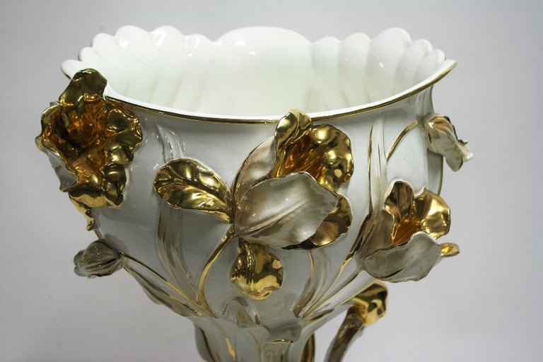 Large Regency Ceramic Jardinière, 1970s at 1stDibs