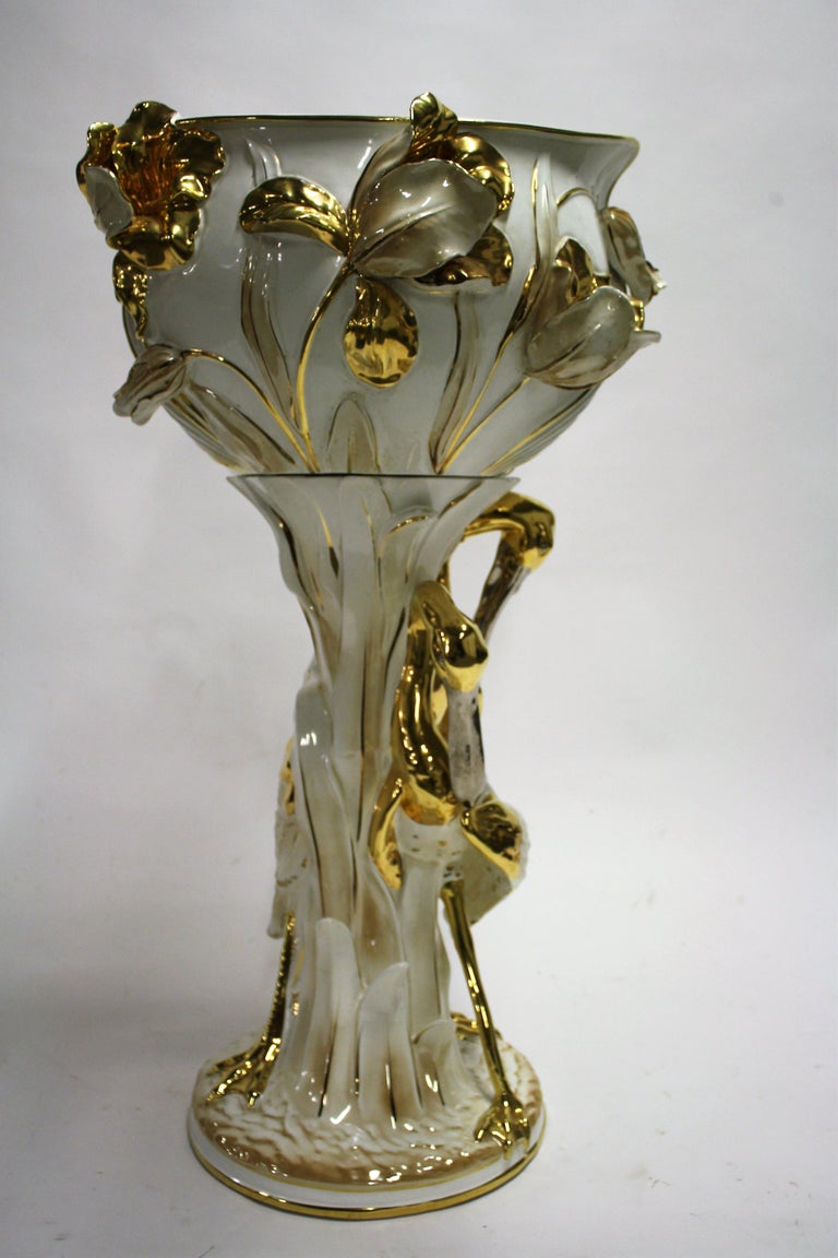 Large Regency Ceramic Jardinière, 1970s at 1stDibs