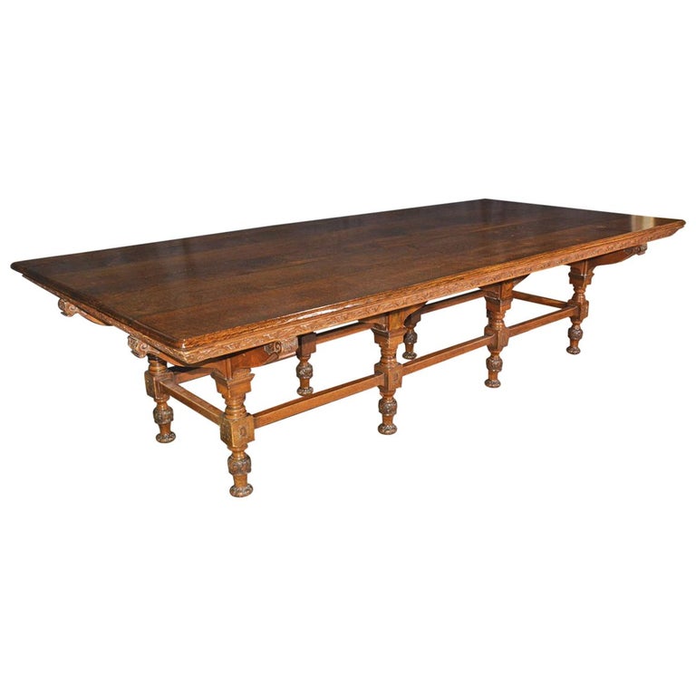 Large Renaissance Revival Style Dining Table at 1stdibs