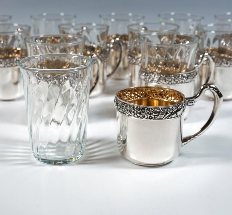 Large Representative Art Déco Punch Set for 12 People, Theodor Mueller ...