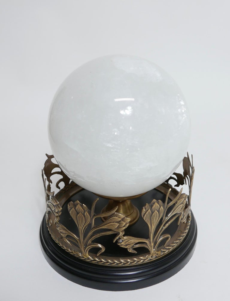 Large Rock Crystal Ball on Art Nouveau Stand at 1stDibs