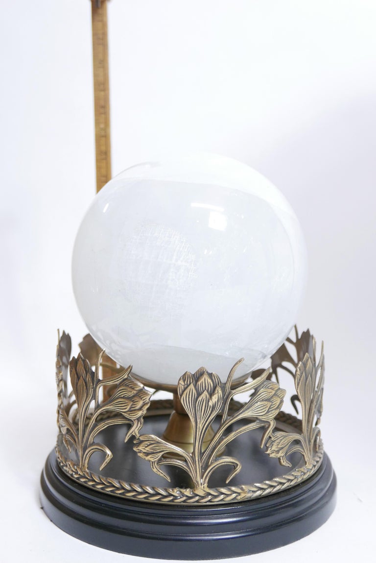 Large Rock Crystal Ball on Art Nouveau Stand at 1stDibs