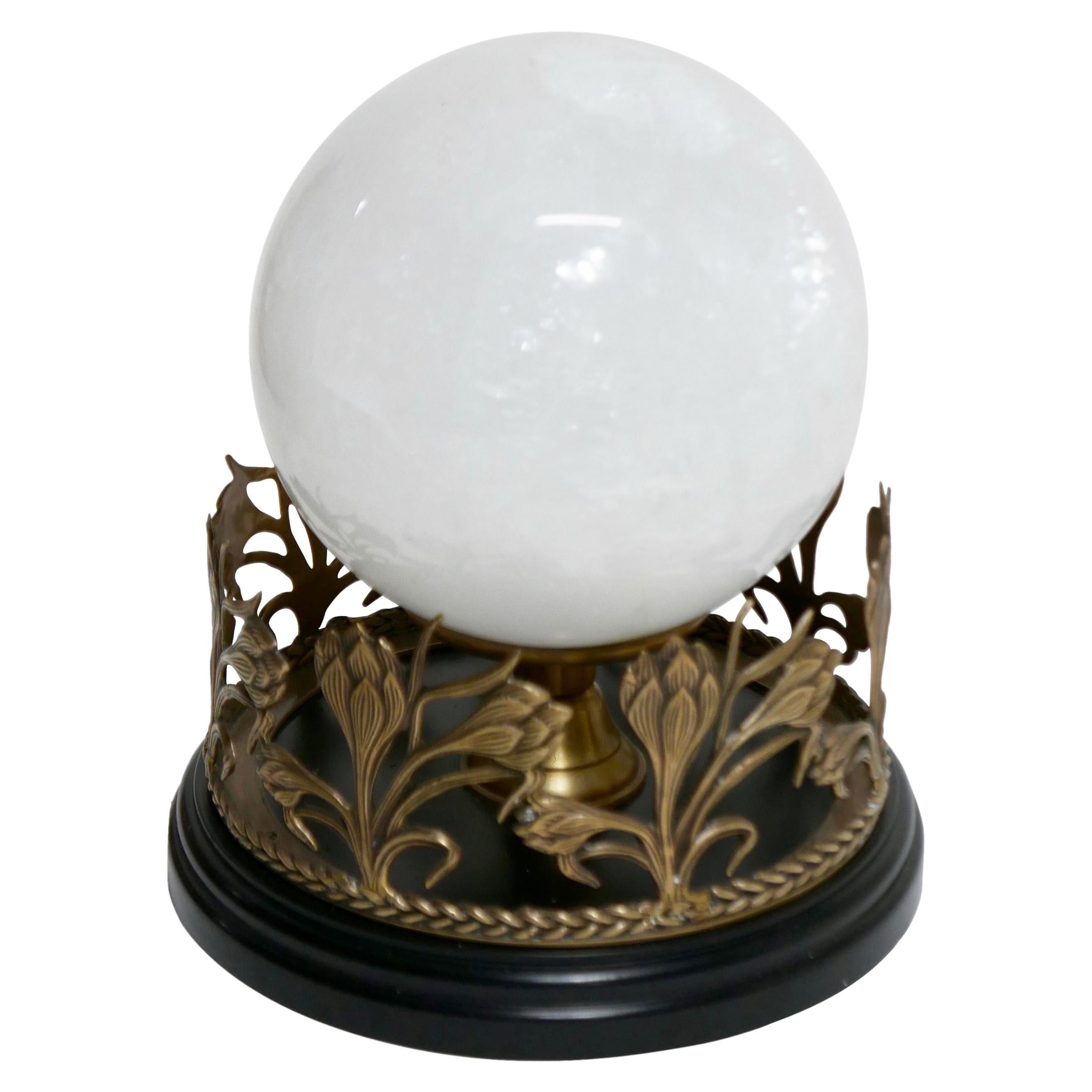 Large Rock Crystal Ball on Art Nouveau Stand at 1stDibs
