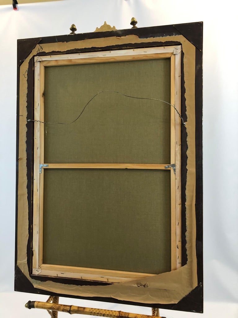 Large Romantic Floral Still Life in Magnificent Gilded Frame For Sale ...