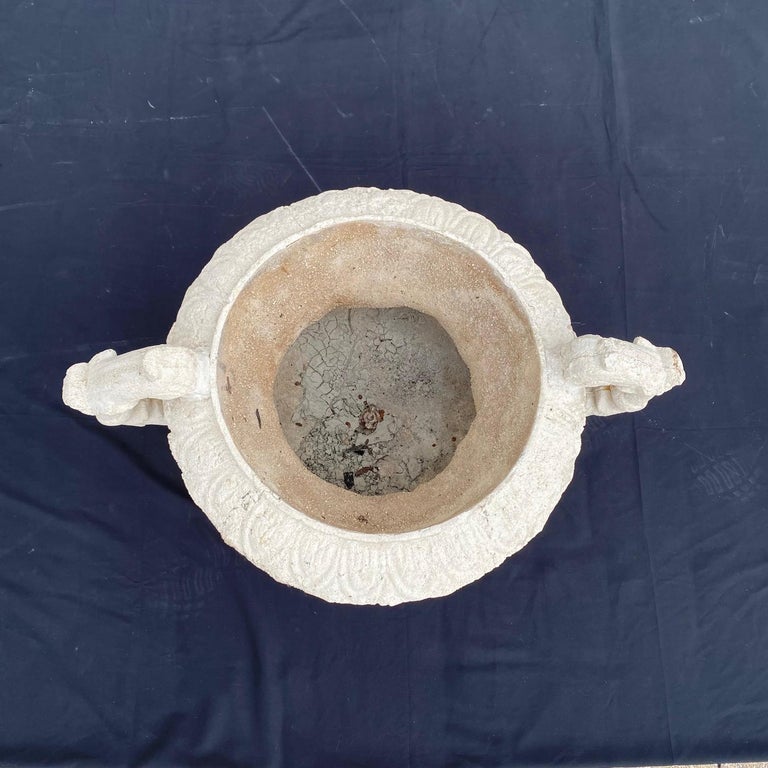 Large Romantic Neoclassical Style Stone Resin Garden Urn For Sale at ...