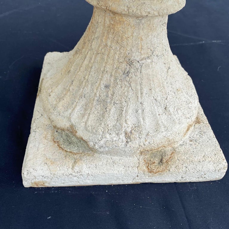 Large Romantic Neoclassical Style Stone Resin Garden Urn For Sale at ...