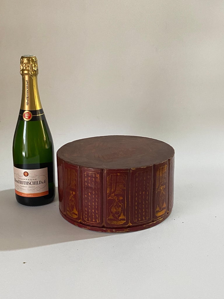 Large Rond Jewelry Box, Color with with Internal Compartments, Japan ...