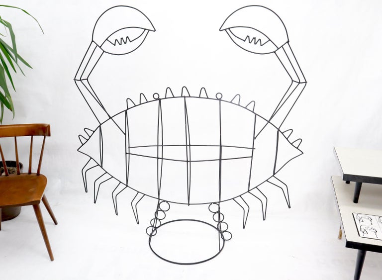 Large Room Size Wire Crab Sculpture John Risley Decor For Sale at ...