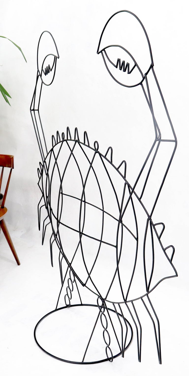 Large Room Size Wire Crab Sculpture John Risley Decor For Sale at ...