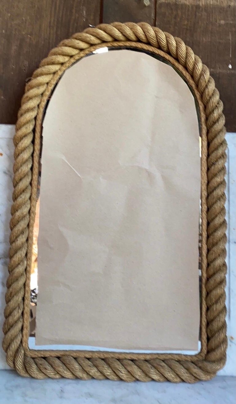 Large Rope Mirror Audoux Minet, circa 1960 at 1stDibs