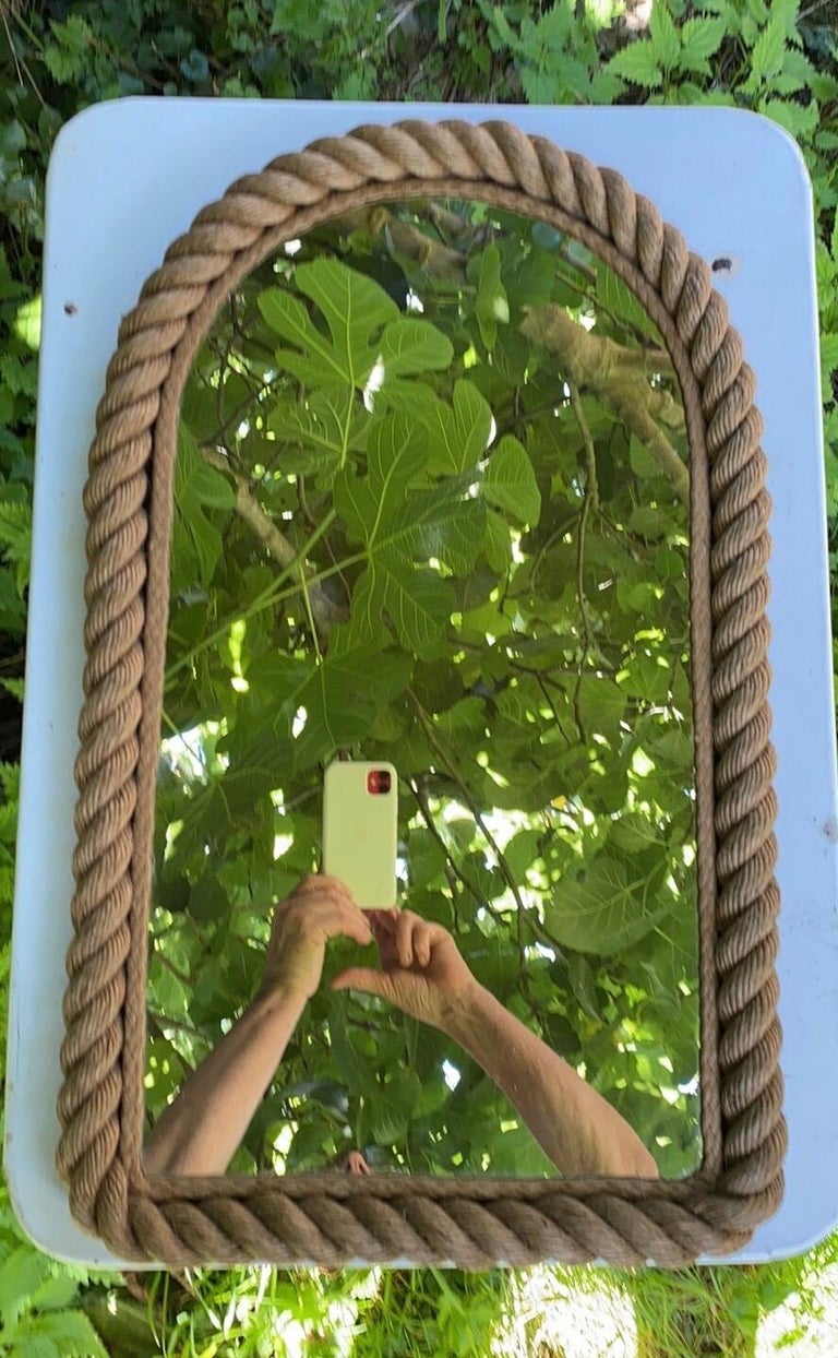 Large Rope Mirror Audoux Minet, circa 1960 at 1stDibs