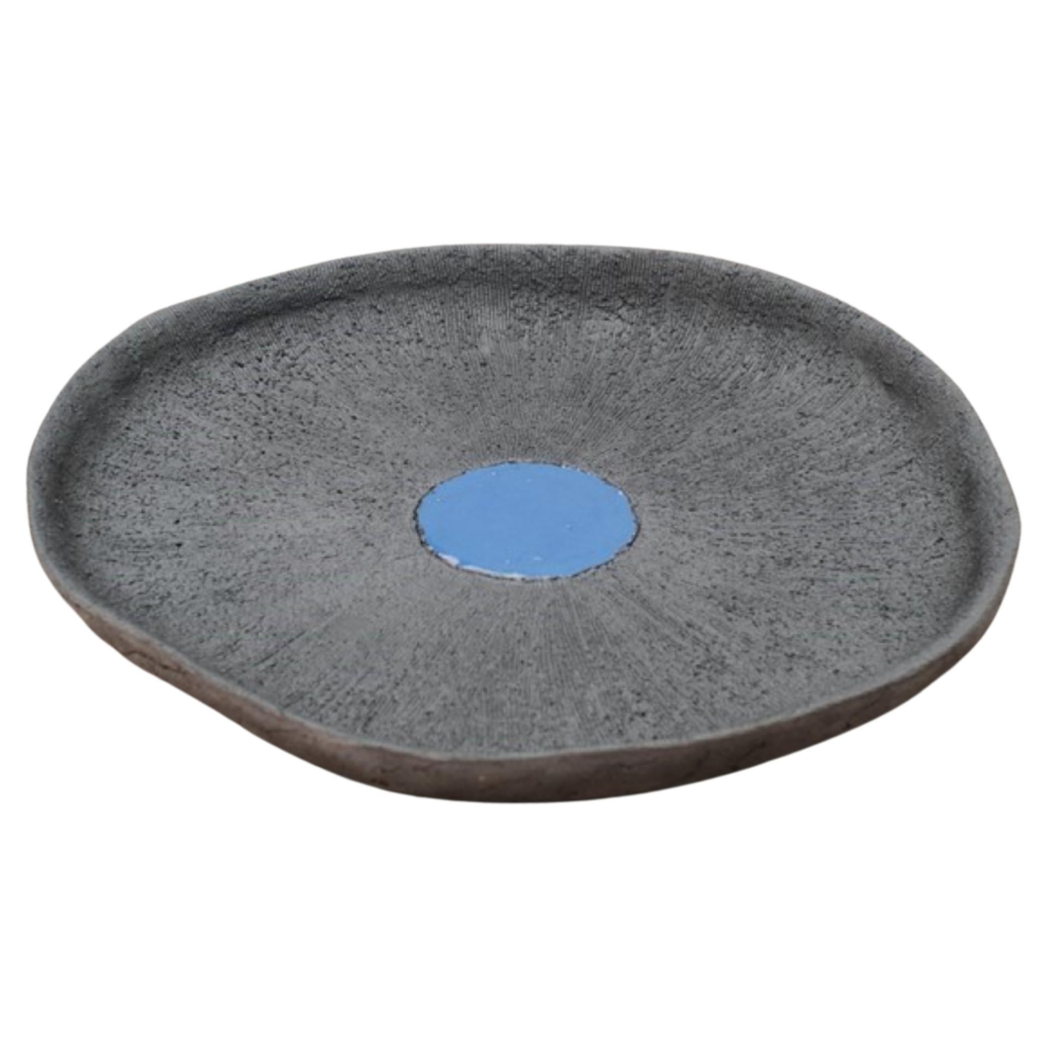 Large Round Decorative African Textured Knobby Bowl with Brown Interior ...