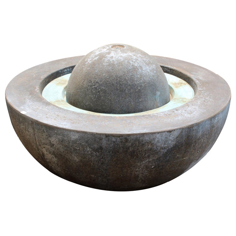 Large Round Bronze Outdoor Electric Reservoir Water Fountain at 1stDibs ...