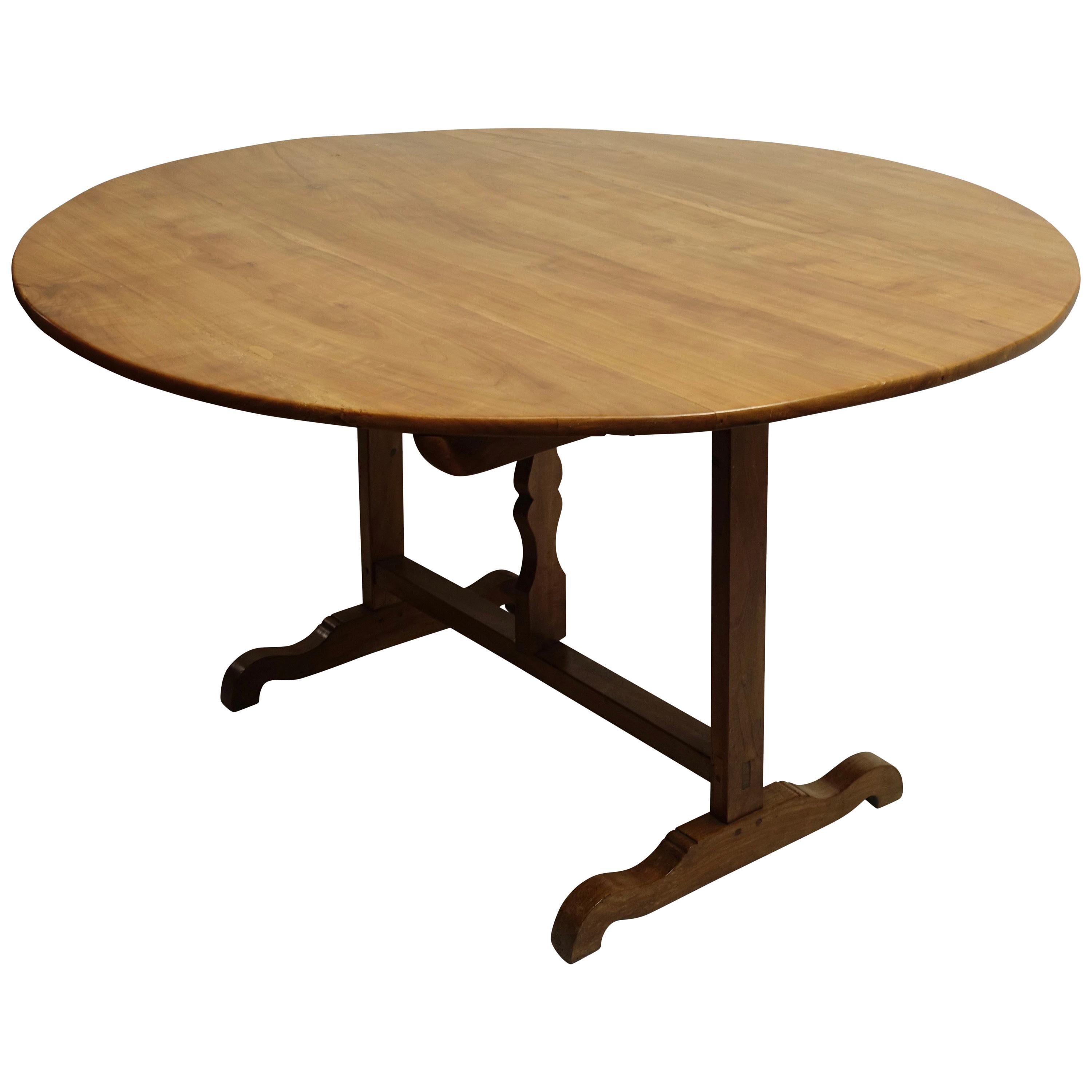 19th Century French Hand Pegged Walnut Vineyard Table or Wine Tasting ...