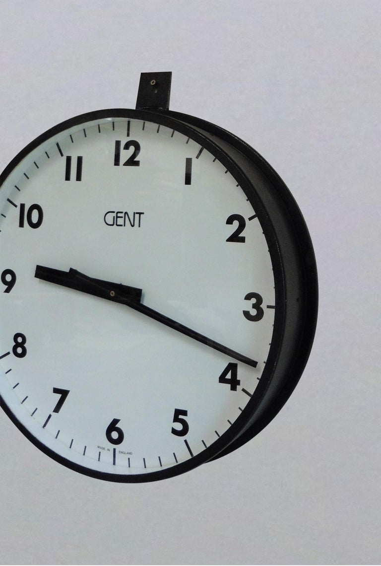 Large Round Dial Wall Clock For Sale at 1stDibs