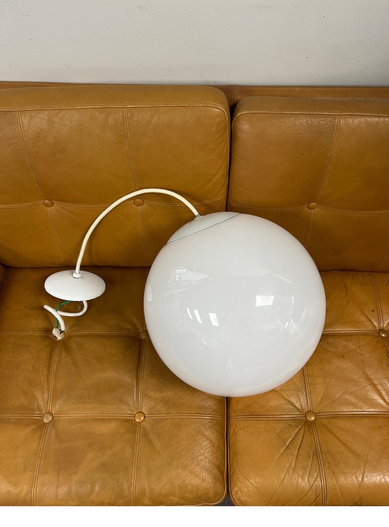 Large Round Glass Globe Presco Light Chandelier Pendant Mid-Century ...