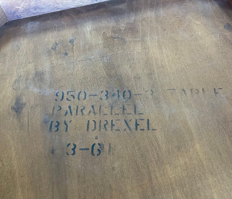 Large round Mid Century Barney Flagg for Drexel Parallel Collection ...